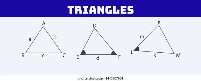 Illustration Triangle Mathematics Lesson Triangle Drawings Stock Vector ...
