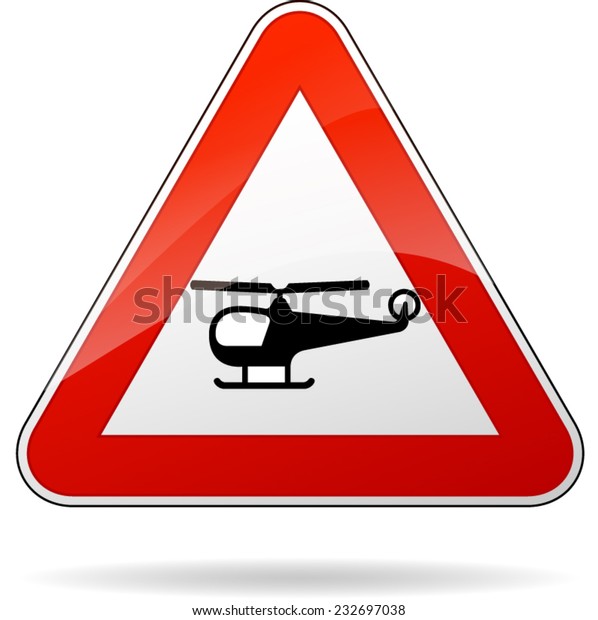 Illustration Triangular Isolated Sign Helicopter Stock Vector (Royalty ...