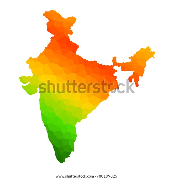 Illustration Tricolor Indian Flag Map Background Stock Vector (Royalty ...