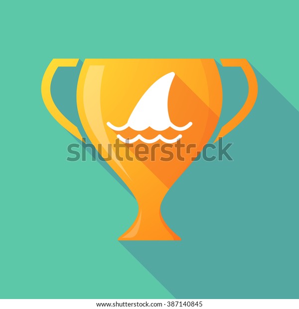 Illustration Trophy Icon Shark Fin Stock Vector (Royalty Free ...