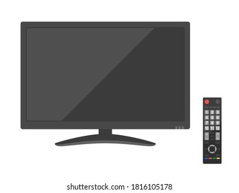 Tv Remote Control Flat Illustration Household Stock Vector (Royalty ...