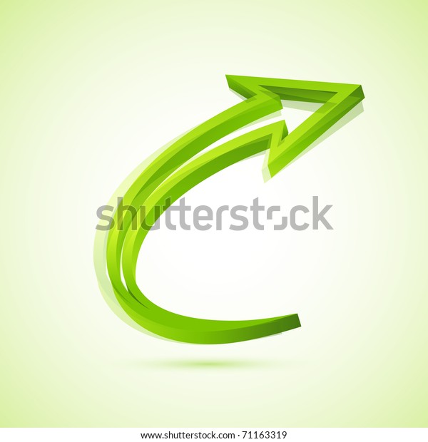 Illustration Twisted Arrow On Isolated Background Stock Vector (Royalty ...