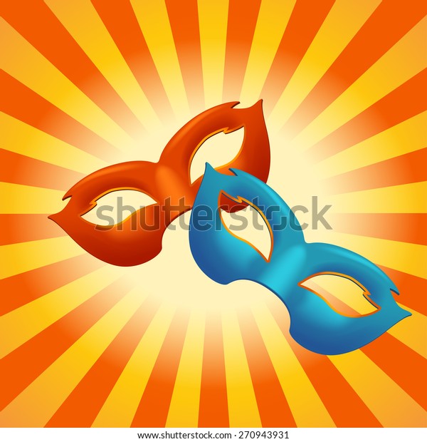 Illustration Two Different Color Masks On Stock Vector (Royalty Free ...
