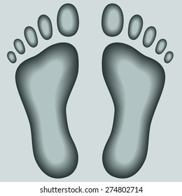 Illustration Two Human Footprints Stock Vector (Royalty Free) 274802714 ...
