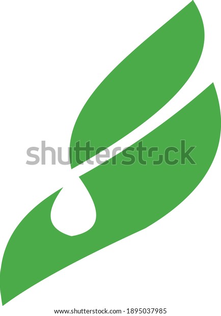 Illustration Two Leaves Logo Combined Air Stock Vector (Royalty Free ...