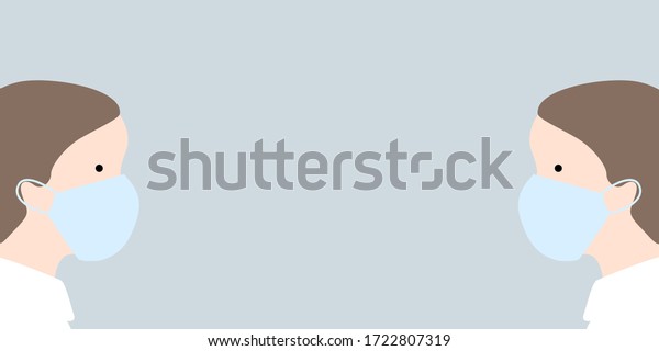 Illustration Two Men Masks Stock Vector (Royalty Free) 1722807319 ...