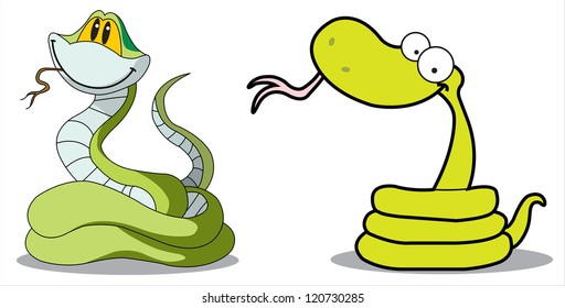 Illustration Two Snakes: vector de stock (libre de regalías) 120730285