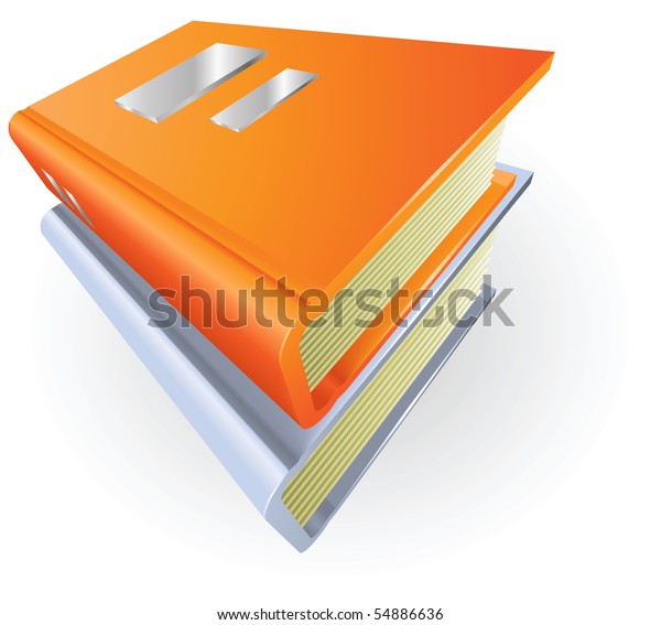 Illustration Two Stacked Closed Books Illustration Stock Vector ...