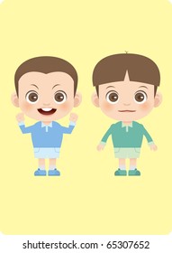 Illustration Two Young Boys Stock Vector (Royalty Free) 65307652 ...