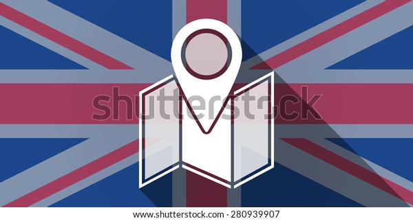 Illustration Uk Flag Icon Map Stock Vector (Royalty Free) 280939907 ...
