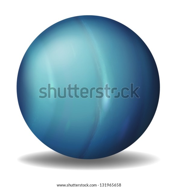 Illustration Uranus On White Background Stock Vector (Royalty Free ...