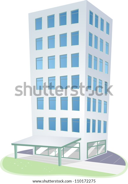 Illustration Urban Scene Featuring High Rise Stock Vector (Royalty Free ...