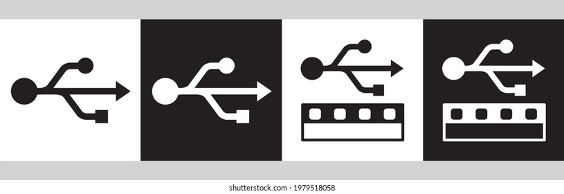 Illustration Usb Icon Mark Stock Vector (Royalty Free) 1979518058 ...