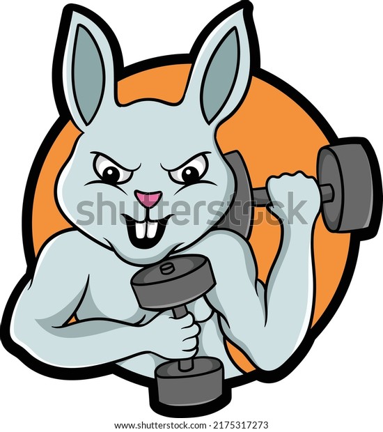 Illustration Valiant Cute Rabbit Boxer Stock Vector (Royalty Free ...