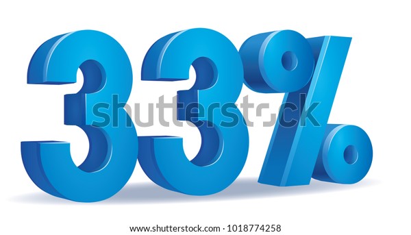Illustration Vector 33 Percent Blue Color Stock Vector (Royalty Free ...