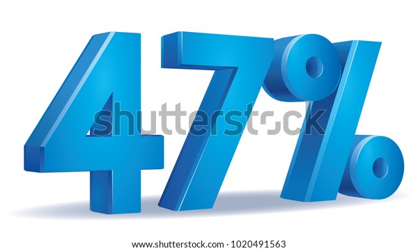 Illustration Vector 47 Percent Blue Color Stock Vector (Royalty Free ...