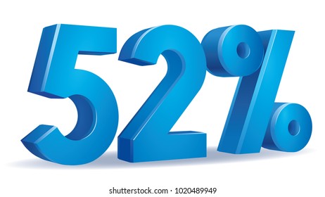 Illustration Vector 52 Percent Blue Color Stock Vector (Royalty Free ...
