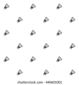 Illustration Vector Badminton Pattern On White Stock Vector (Royalty ...
