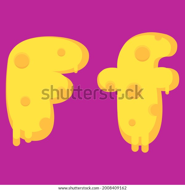 Illustration Vector Cartoon F Alphabet Letter Stock Vector (Royalty ...