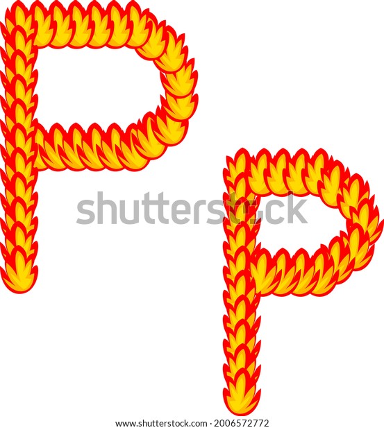 Illustration Vector Cartoon P Alphabet Letter Stock Vector (Royalty ...