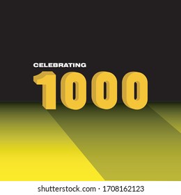 Illustration Vector Celebrating 1000 Stock Vector (Royalty Free ...