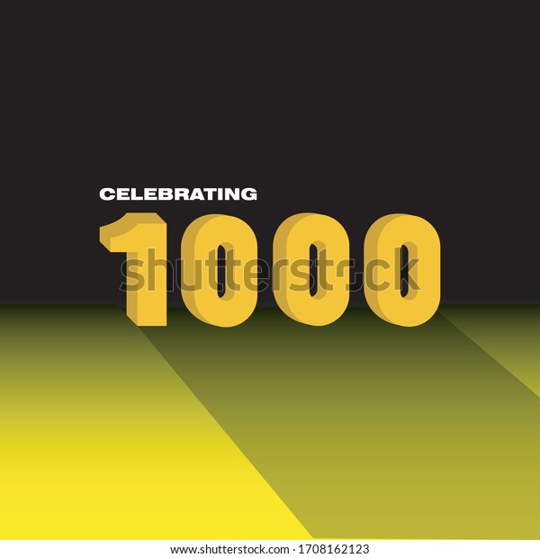 Illustration Vector Celebrating 1000 Stock Vector (Royalty Free ...