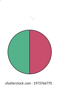 Illustration Vector Circle Diagram Green Red Stock Vector (Royalty Free ...
