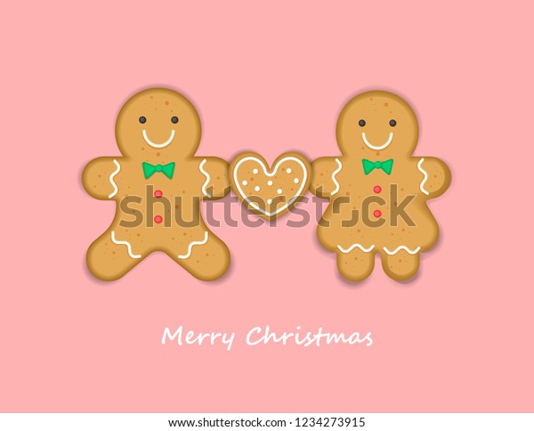 Illustration Vector Couple Love Cute Gingerbread Stock Vector (Royalty ...