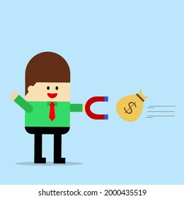 Illustration Vector Design Businessman Get Money Stock Vector (Royalty ...