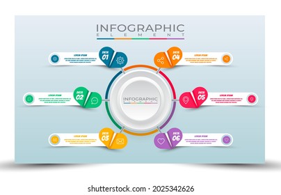 Illustration Vector Design Realistic Process Infographic Stock Vector ...
