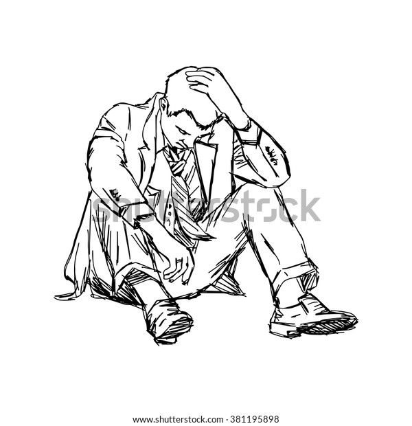 12,553 Sad Man Sketch Images, Stock Photos & Vectors | Shutterstock