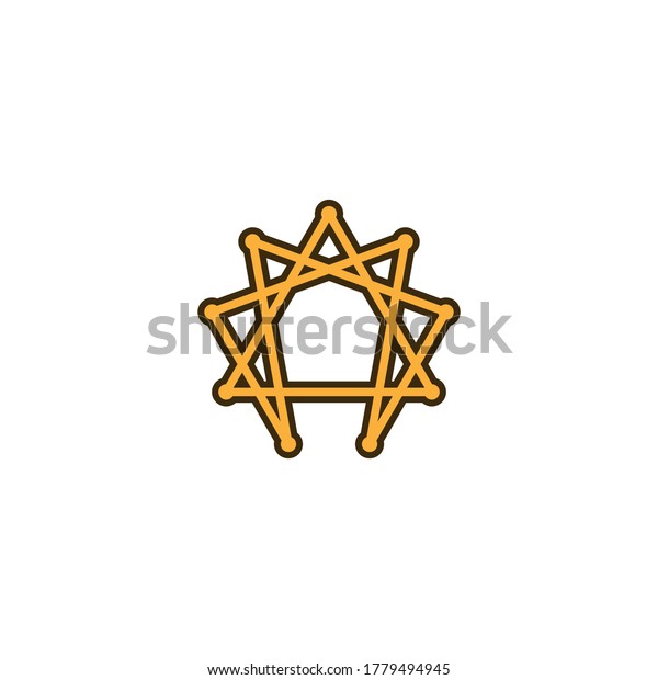 Illustration Vector Enneagram Icon Symbol Stock Vector (Royalty Free ...