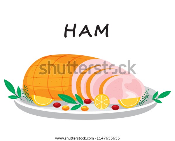 35 Glazed Ham Christmas Stock Illustrations, Images & Vectors ...
