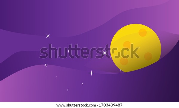 Illustration Vector Graphic Background Purple Moon Stock Vector ...