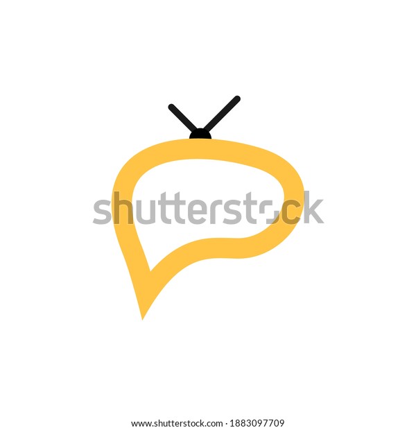 Illustration Vector Graphic Brain Television Logo Stock Vector (Royalty ...