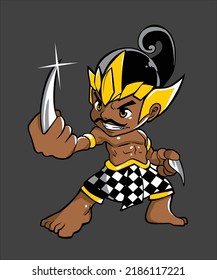 Illustration Vector Graphic Cartoon Puppet Bima Stock Vector (Royalty ...