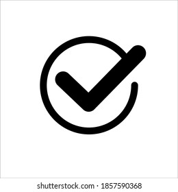 Blue Tick Icon Vector Symbol Checkmark Stock Vector (Royalty Free ...