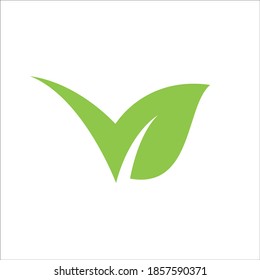 Illustration Vector Graphic Check Mark Leaf Stock Vector (Royalty Free ...