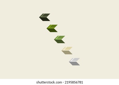 Illustration Vector Graphic Colorful Arrows List Stock Vector (Royalty ...