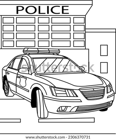 Police Car Line Drawing | Free download on ClipArtMag