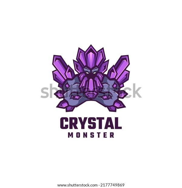 Illustration Vector Graphic Crystal Monster Good Stock Vector (Royalty ...