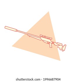 Illustration Vector Graphic Cute Sniper Suitable Stock Vector (Royalty ...