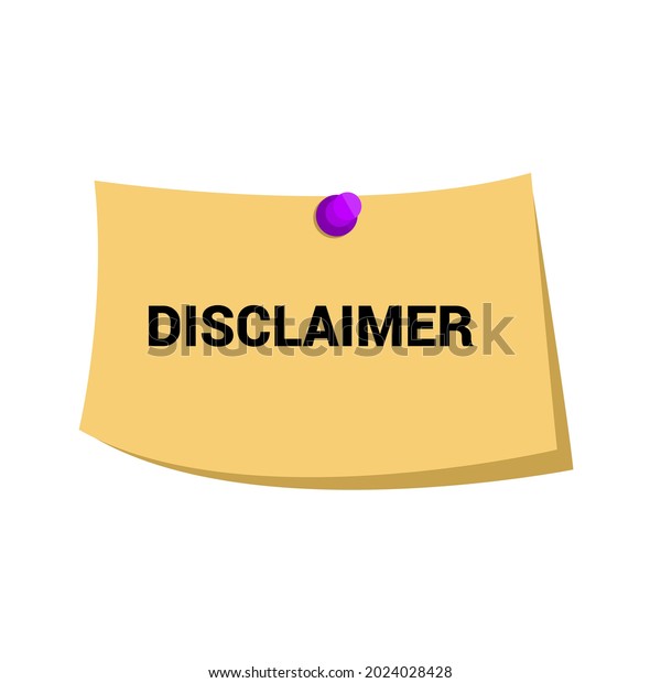Illustration Vector Graphic Disclaimer Symbol Yellow Stock Vector ...
