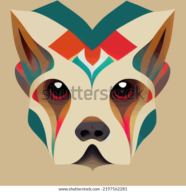 Illustration Vector Graphic Dog Head Hand Stock Vector (Royalty Free ...