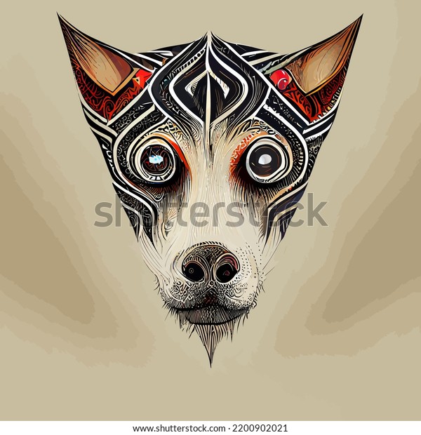 Illustration Vector Graphic Dog Head Hand Stock Vector (Royalty Free ...