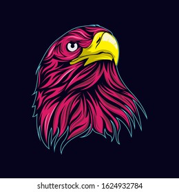 Illustration Vector Graphic Eagle Pink Stock Vector (Royalty Free ...