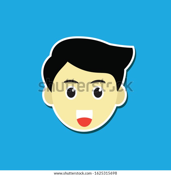Illustration Vector Graphic Face Happy Cartoon Stock Vector (Royalty ...