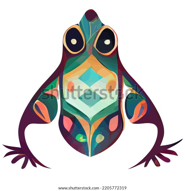 Illustration Vector Graphic Frog Tribal Style Stock Vector (Royalty ...