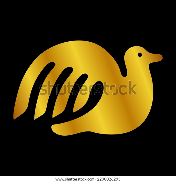 Illustration Vector Graphic Golden Bird Icon Stock Vector (Royalty Free ...