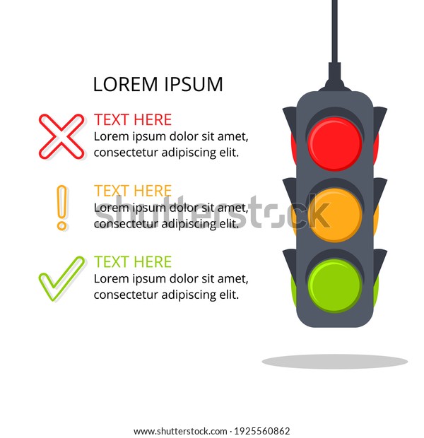 Illustration Vector Graphic Infographic Traffic Light Stock Vector ...